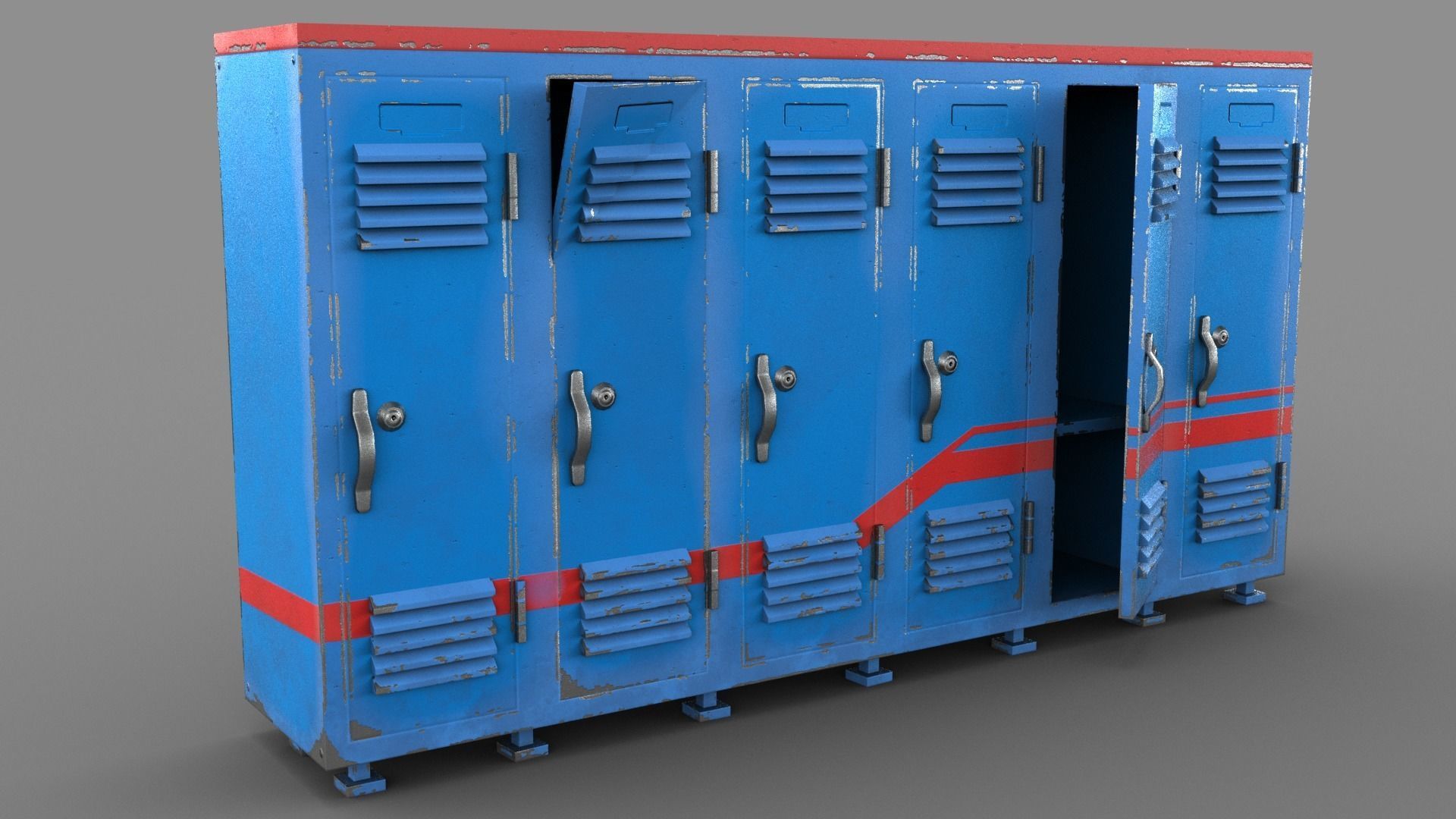 3D model Stylized Lockers VR / AR / low-poly | CGTrader