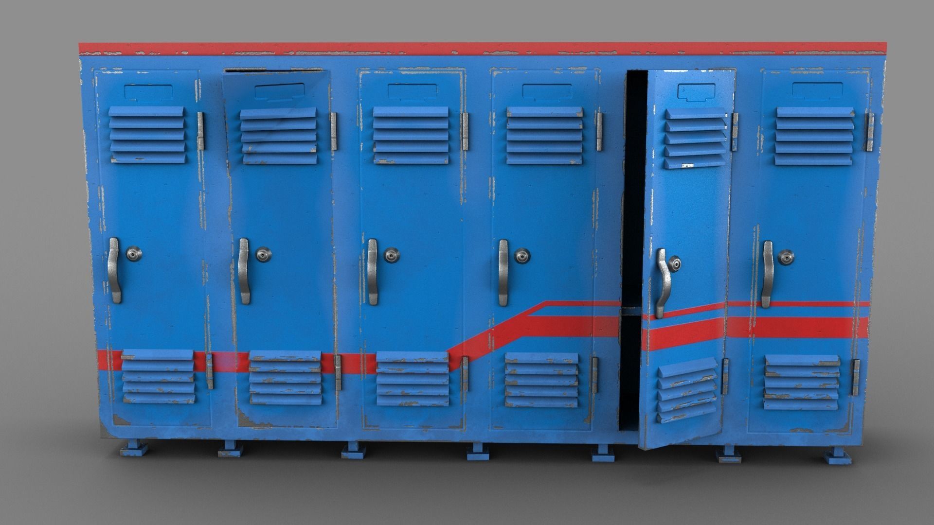 3D model Stylized Lockers VR / AR / low-poly | CGTrader