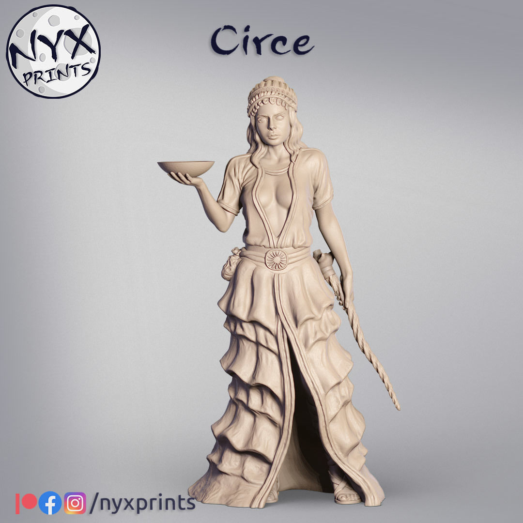 SORCERESS CIRCE 3D model 3D printable | CGTrader