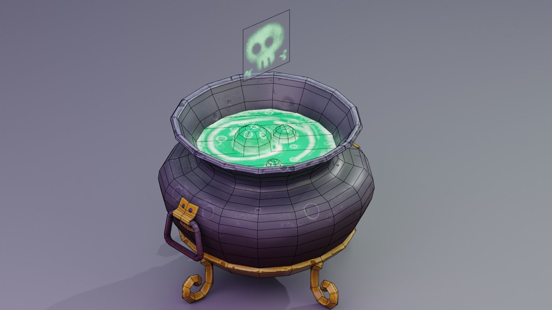 3D model Stylized Witches Cauldron VR / AR / low-poly | CGTrader