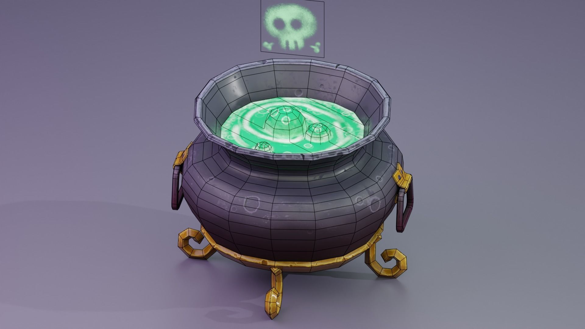 3D model Stylized Witches Cauldron VR / AR / low-poly | CGTrader