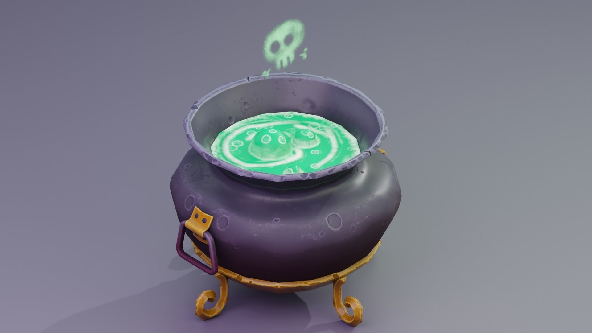 3D model Stylized Witches Cauldron VR / AR / low-poly | CGTrader