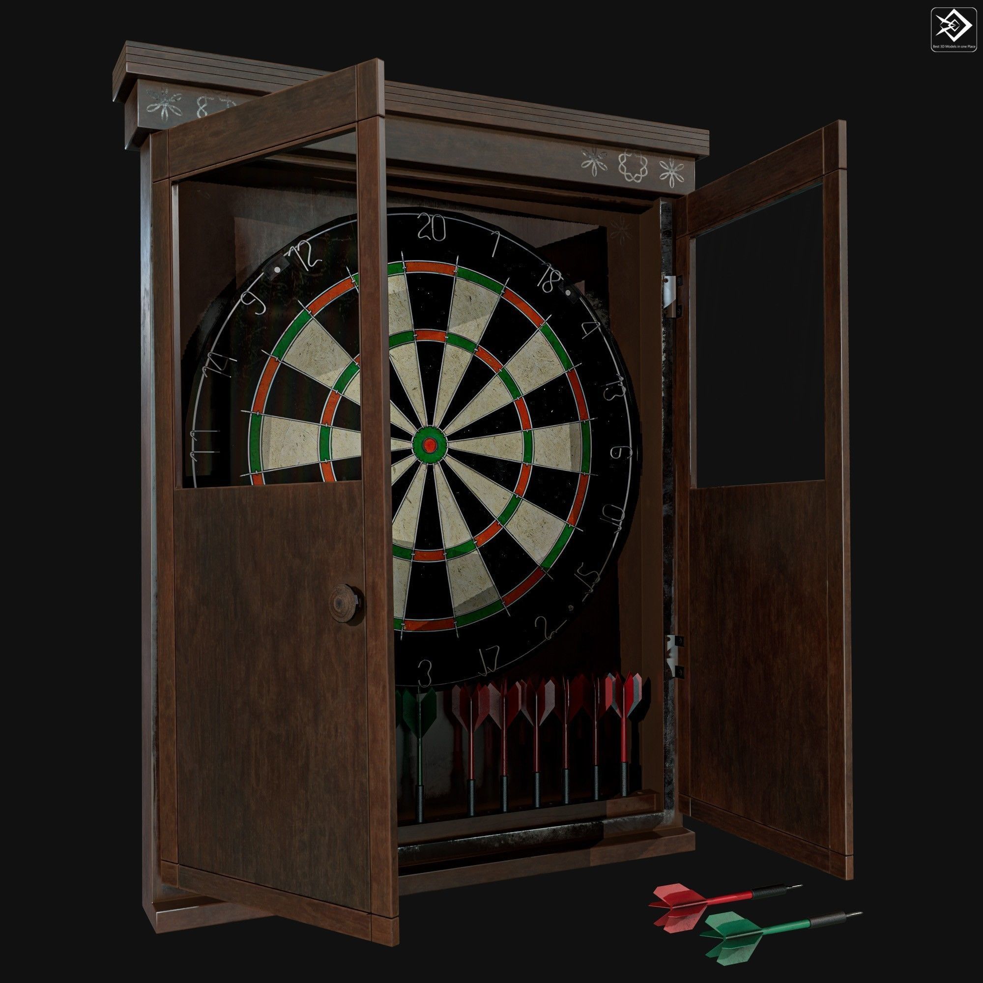 3D model Dartboard Pack VR / AR / low-poly | CGTrader