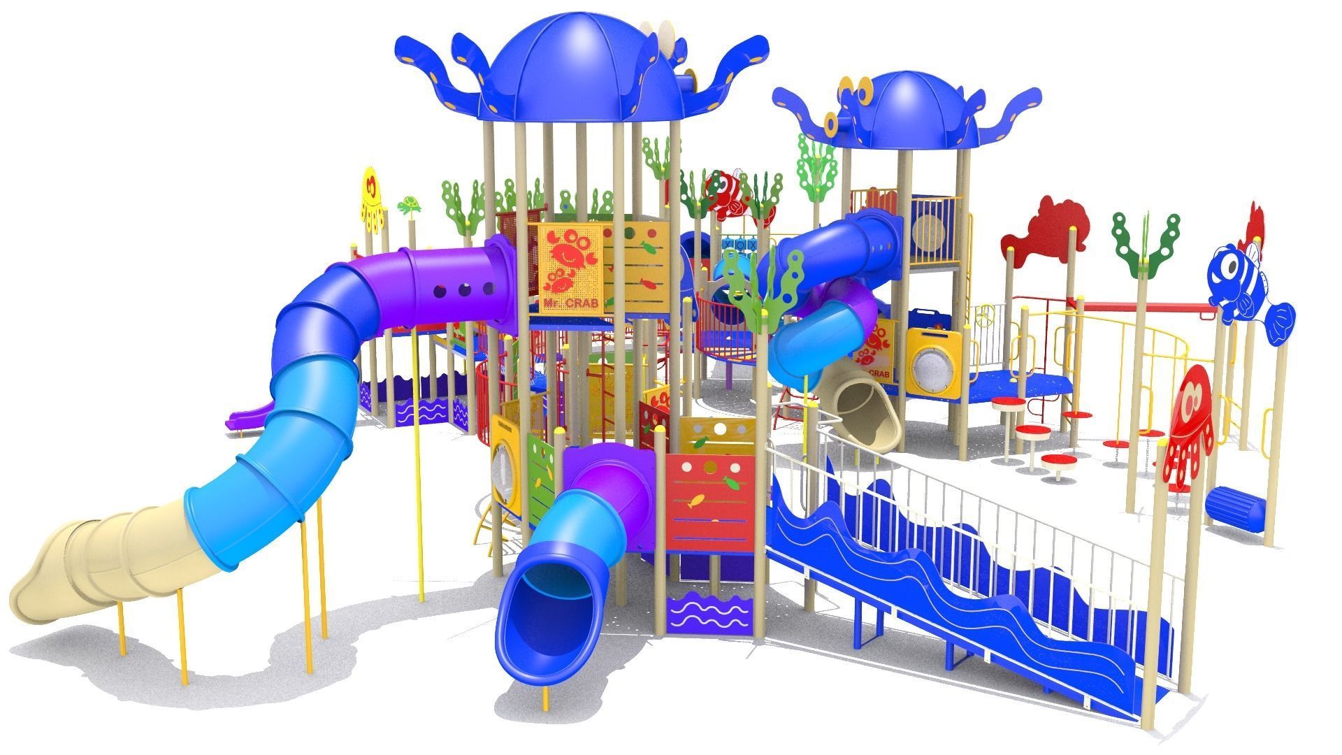 Octopus Ocean Playground 3D model | CGTrader