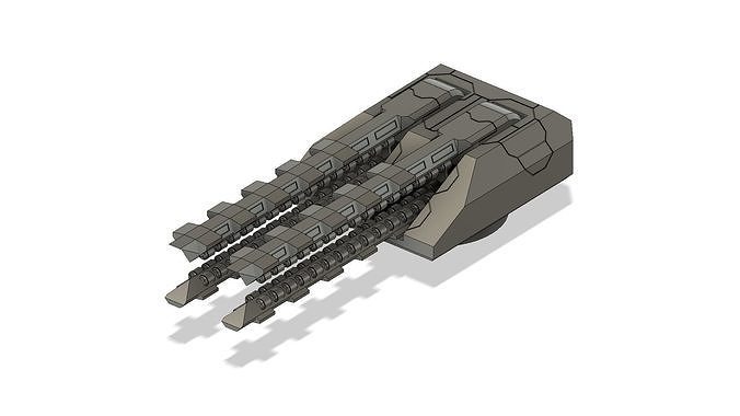 Railgun Turret 3D model 3D printable | CGTrader