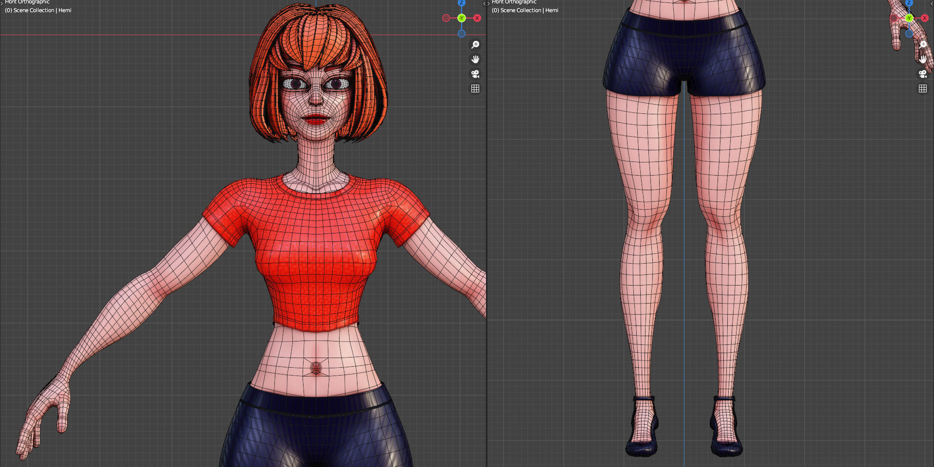 Rigged - Stylized Character Girl - Emma 3D model rigged | CGTrader