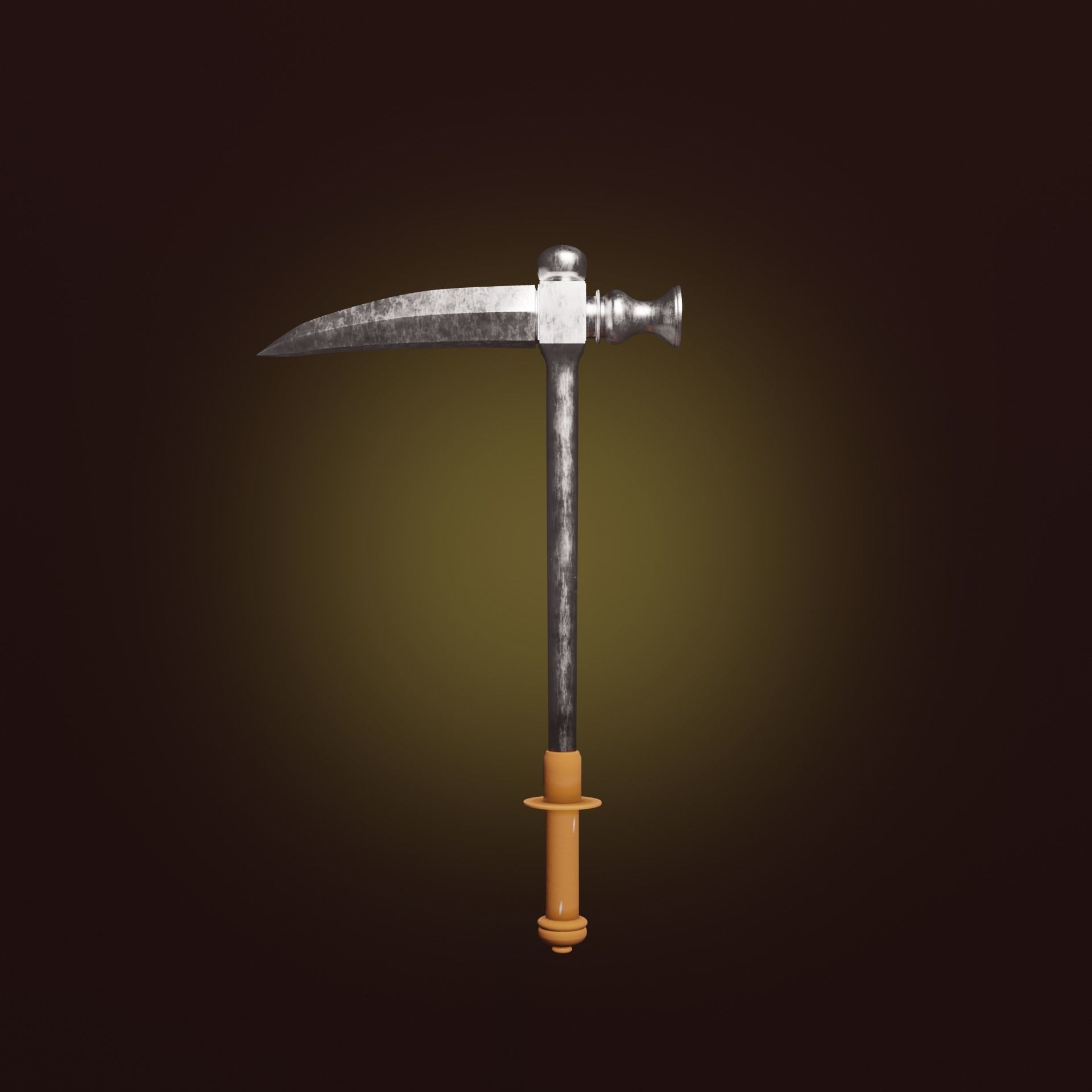 Pickaxe bec de corbin PBR low poly game ready free VR / AR / low-poly ...