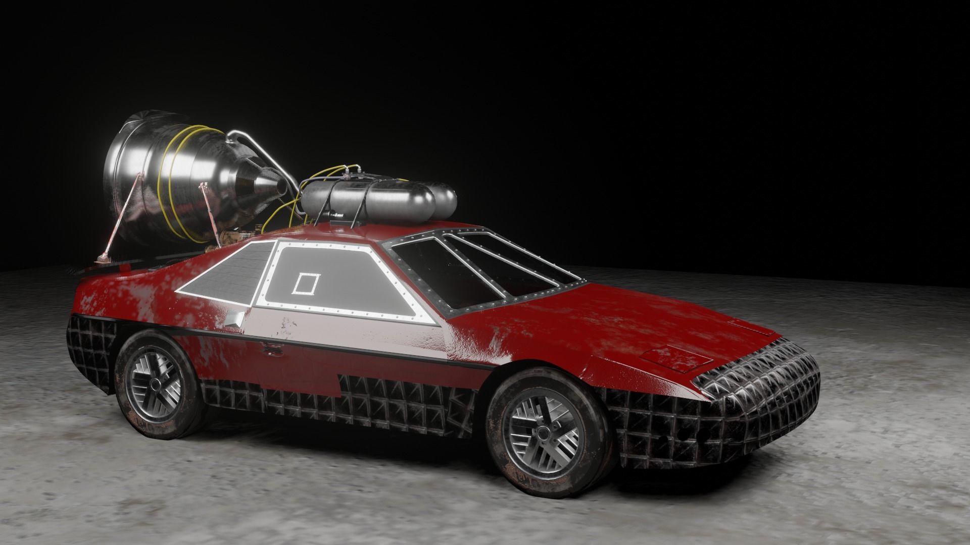 3D model Pontiac Fiero rocket fast furious low poly VR / AR / low-poly ...