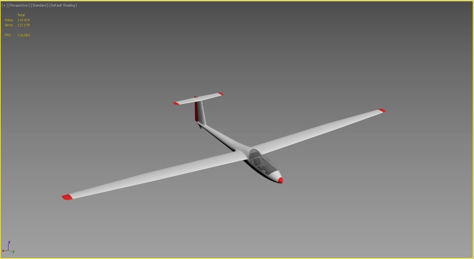 Rolladen-Schneider LS4 Glider 3D model | CGTrader