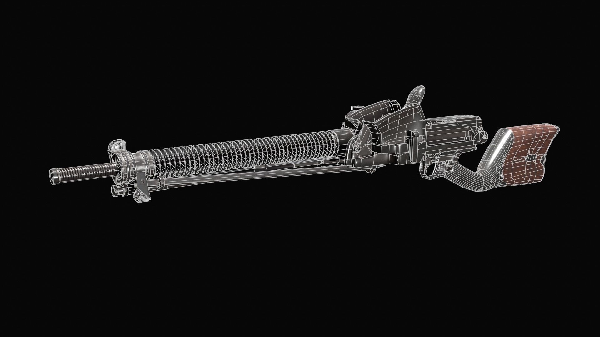 3D model Nambu Type 11 light machine gun VR / AR / low-poly | CGTrader
