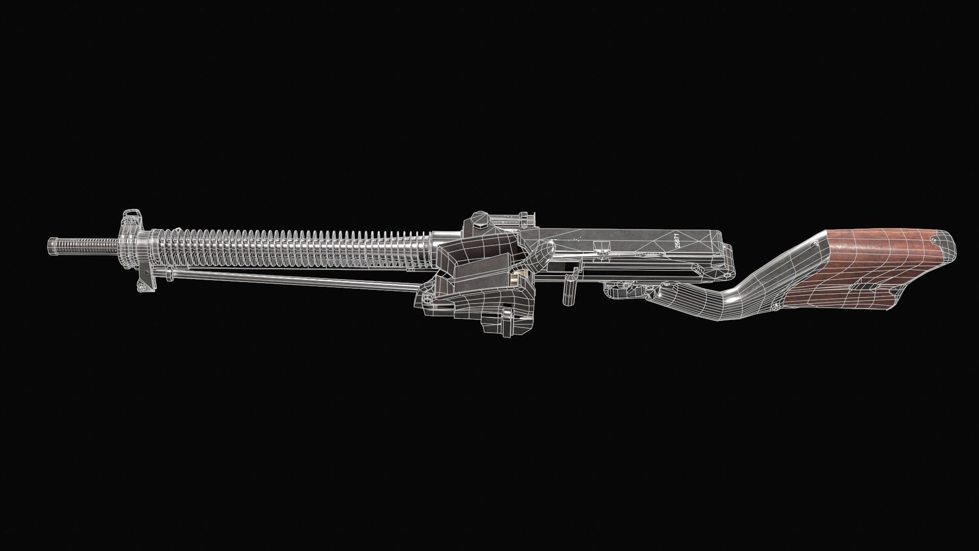 3D model Nambu Type 11 light machine gun VR / AR / low-poly | CGTrader