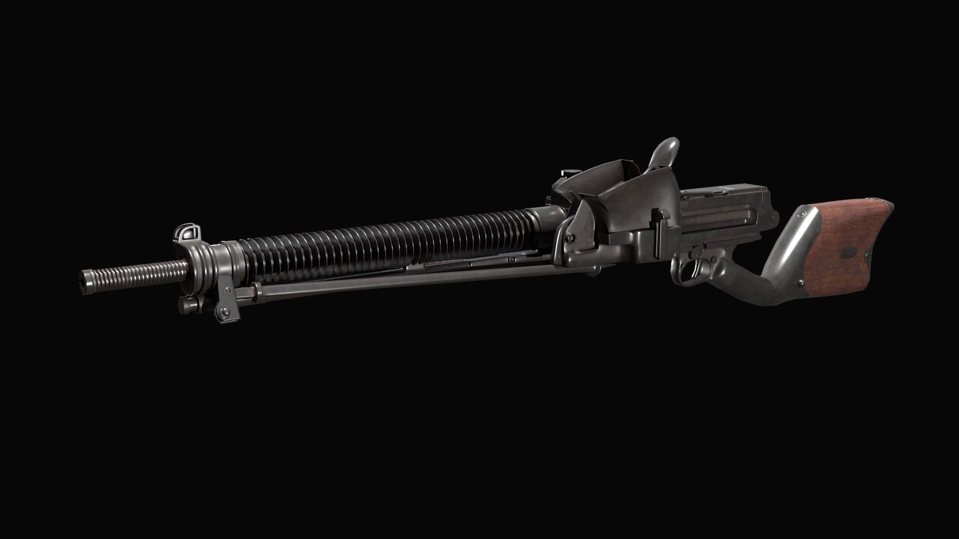 3D model Nambu Type 11 light machine gun VR / AR / low-poly | CGTrader