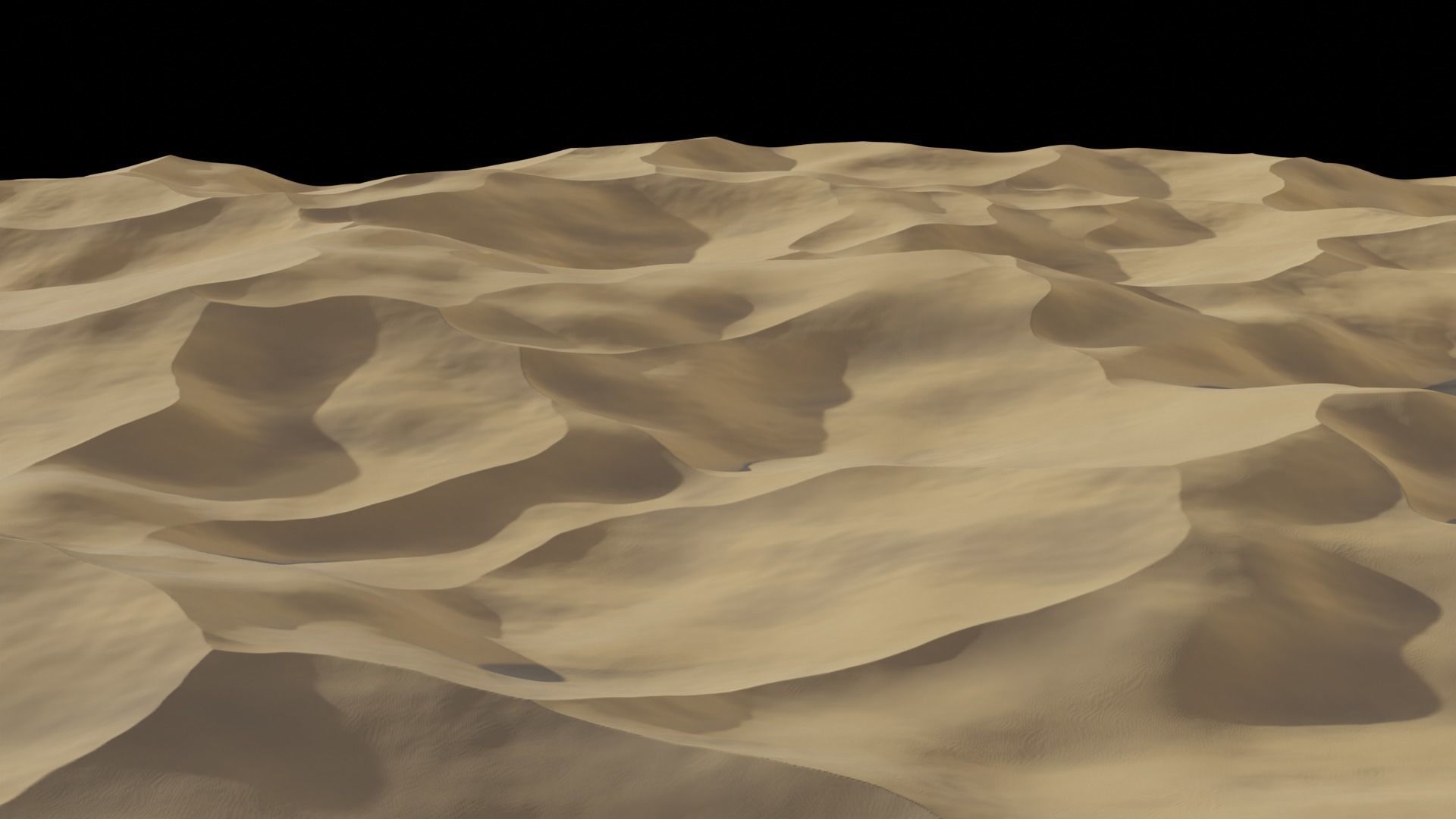 3D model Sand Dunes Desert Landscape Procedural VR / AR / low-poly ...