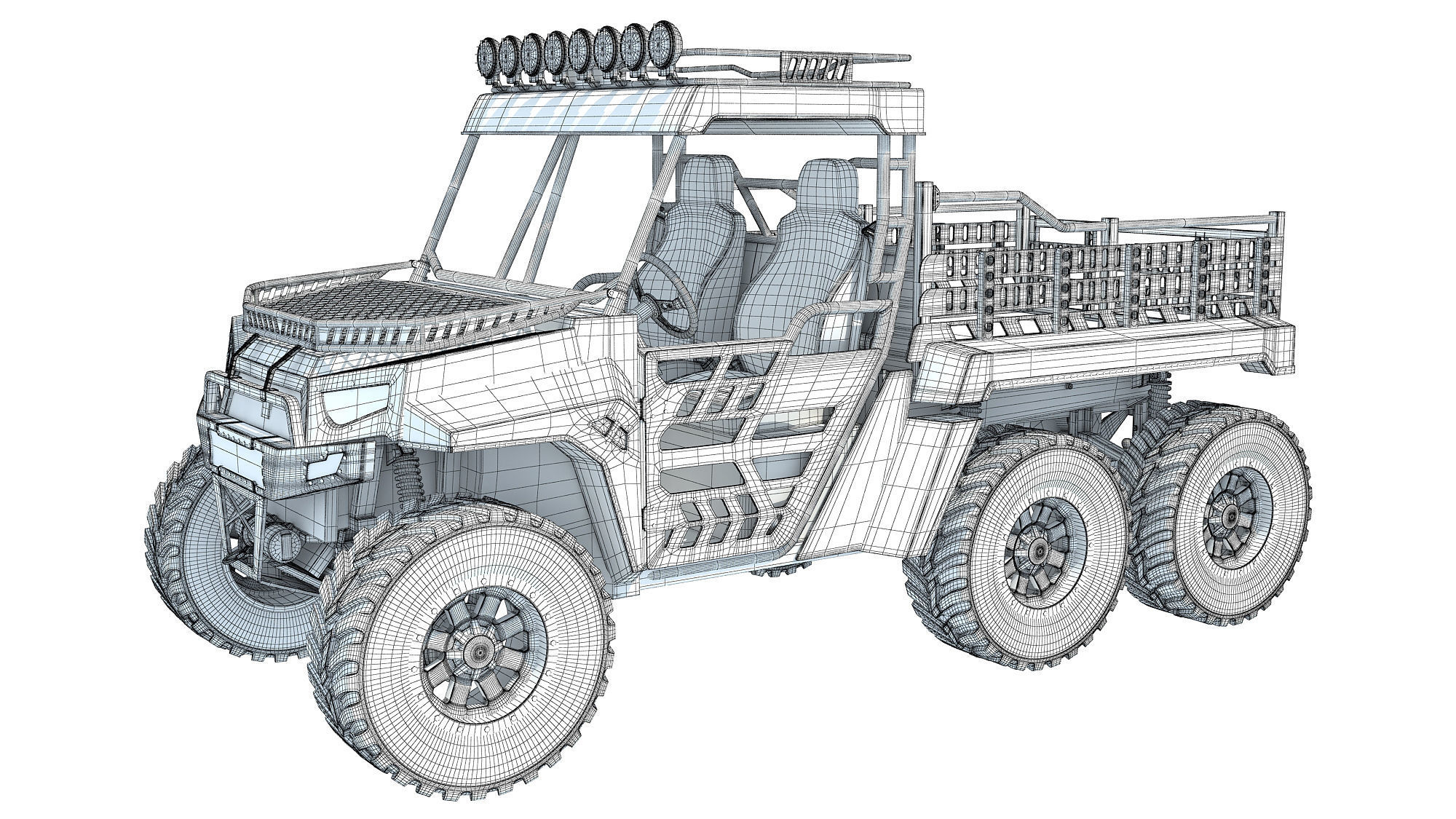 UTV Utility Terrain Vehicle 3D model | CGTrader