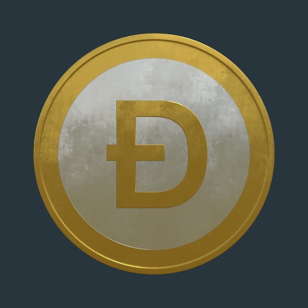 Dogecoin DOGE - Cryptocurrency Coin 3D model | CGTrader
