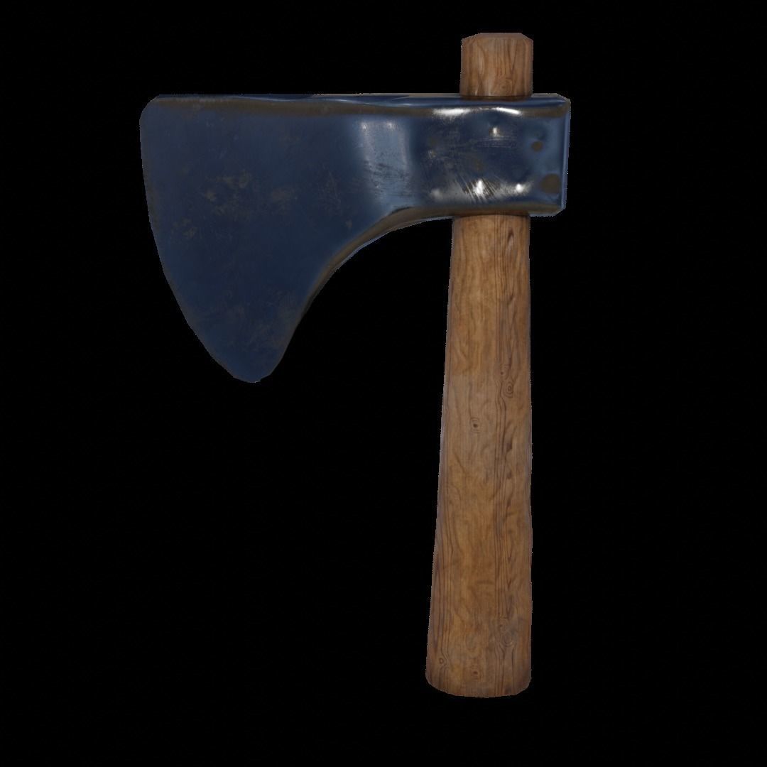 Stylized Melee Weapon Axe PBR game ready Low-poly 3D model free VR / AR ...