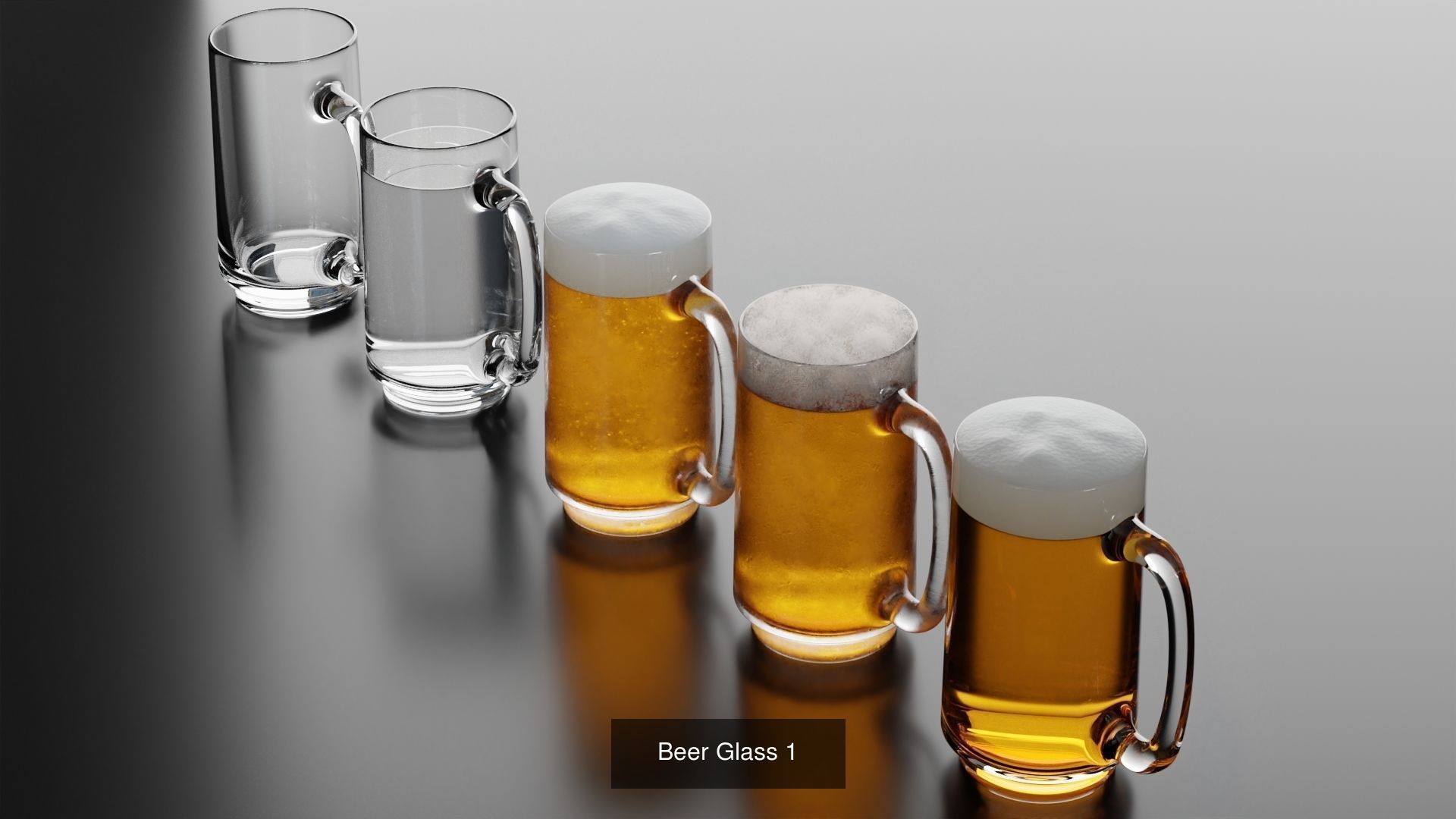 Big Fat Glass set 3D Model Collection | CGTrader