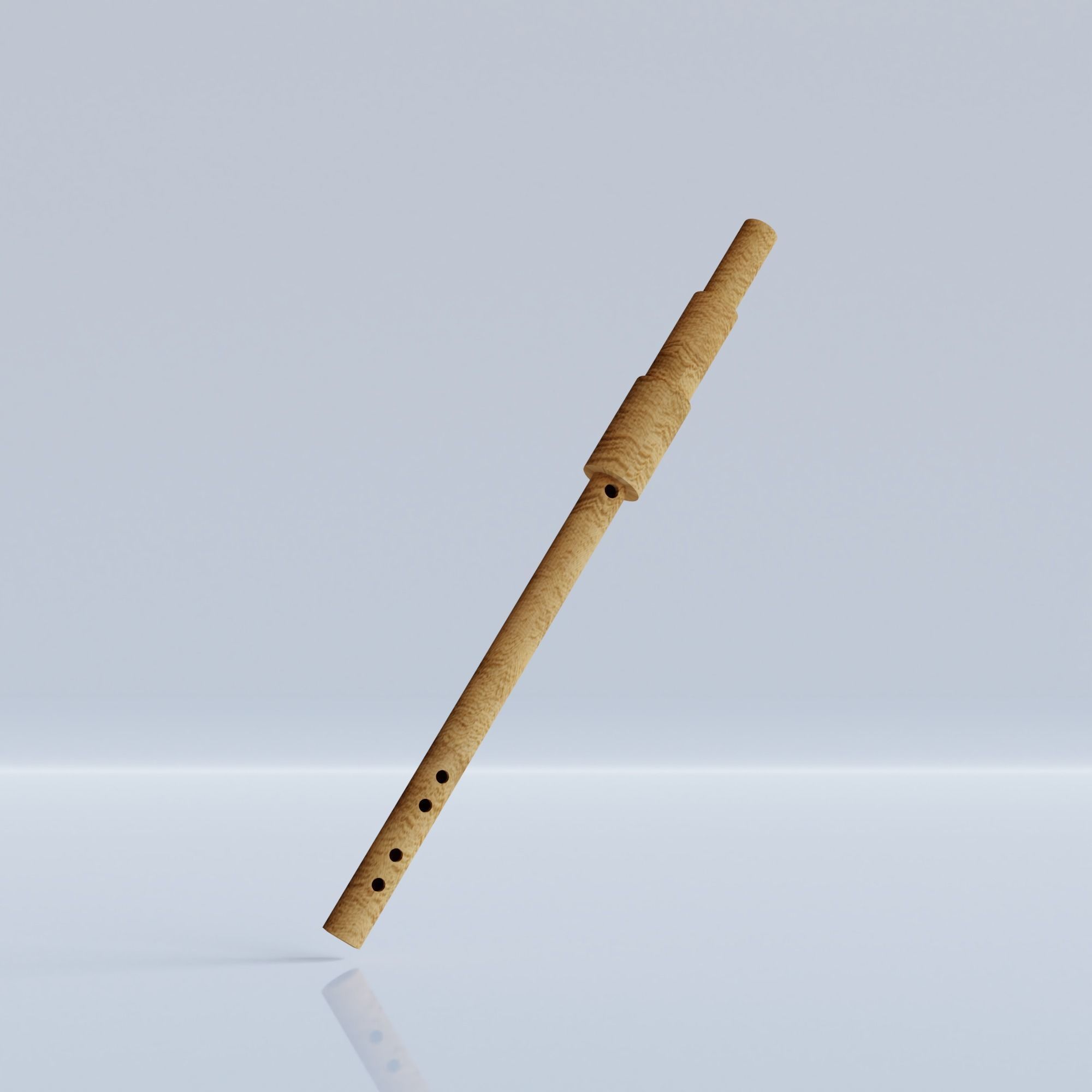 Flute or Suling or Serdam traditional musical instrument 3D model ...
