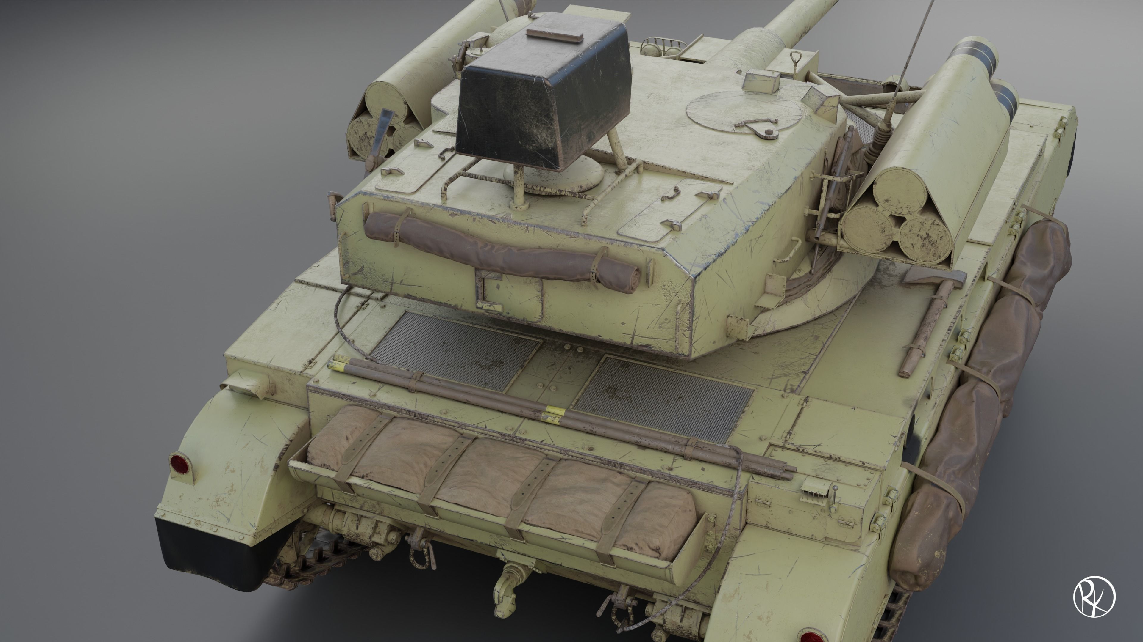 AMX-13 105 PBR Model 3D model | CGTrader