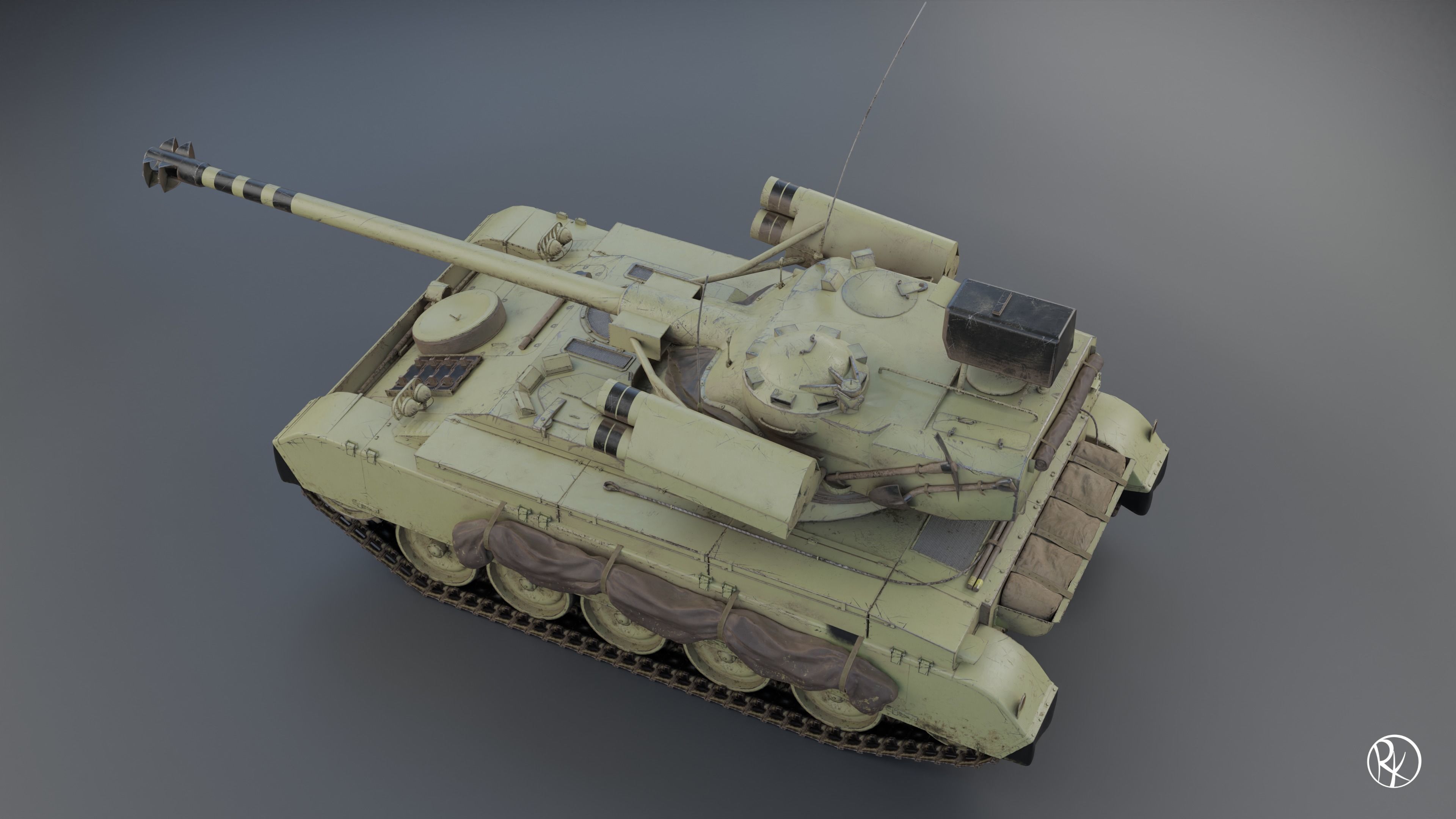 AMX-13 105 PBR Model 3D model | CGTrader