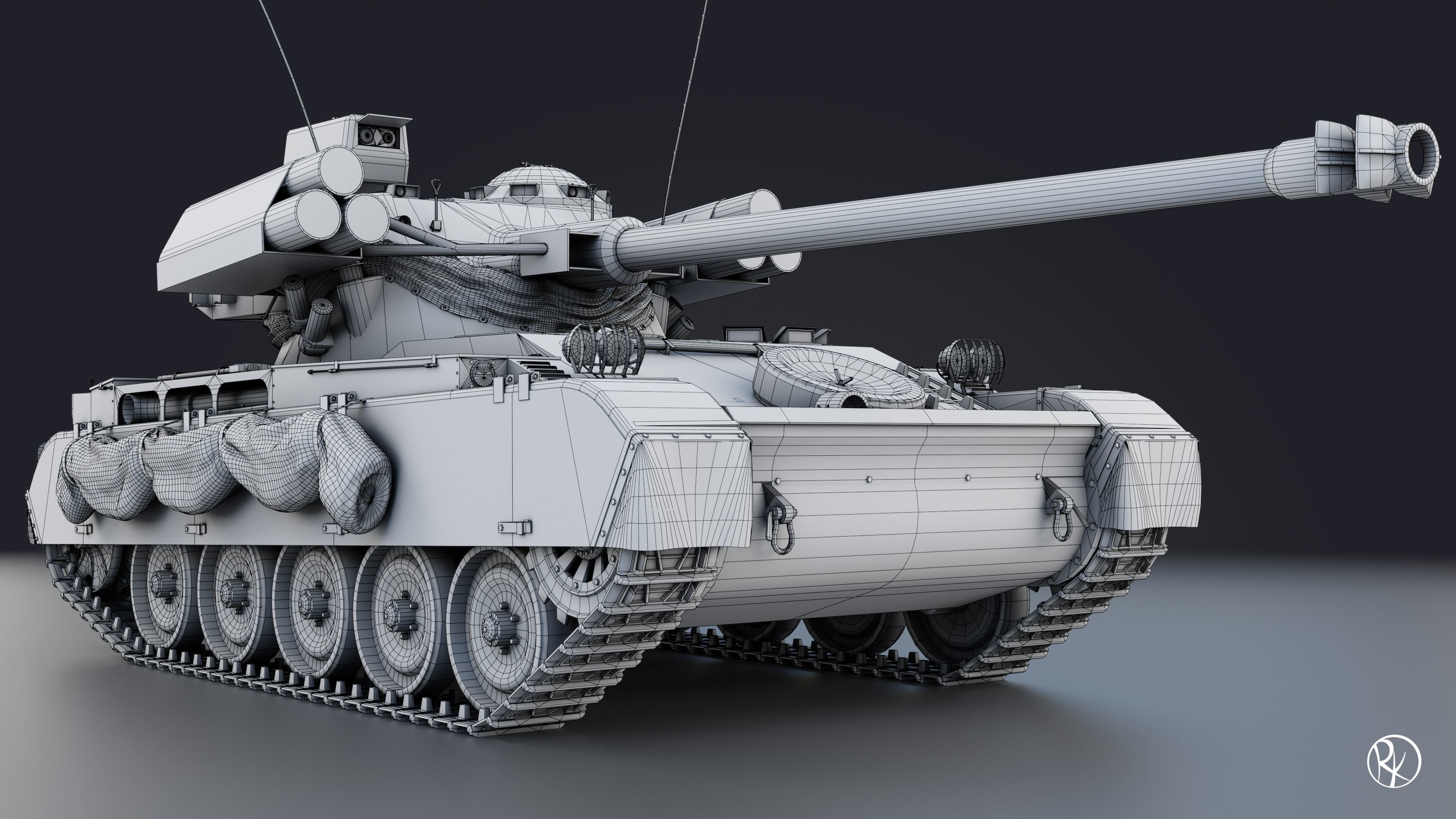 AMX-13 105 PBR Model 3D model | CGTrader