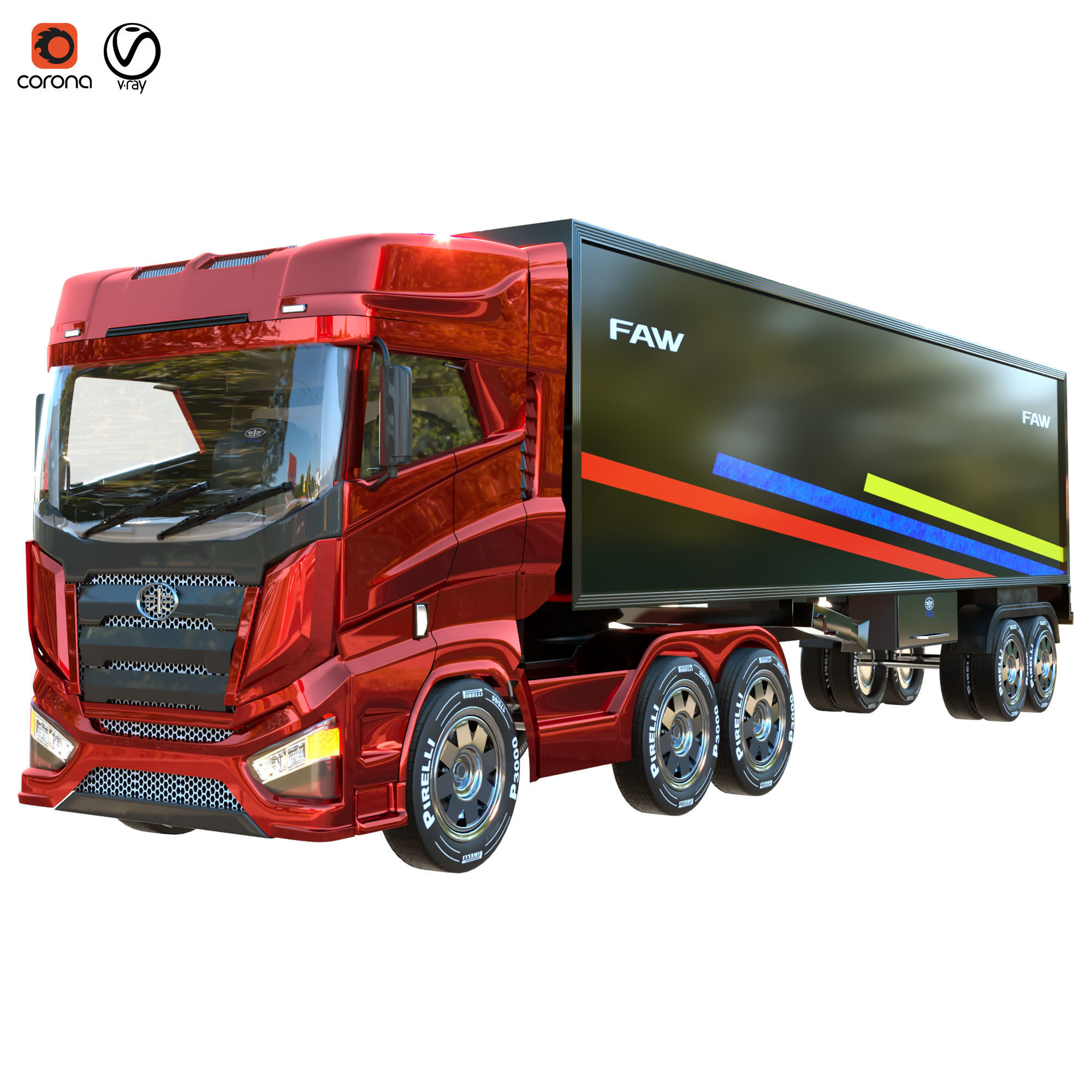 faw truck with interor 3D model | CGTrader