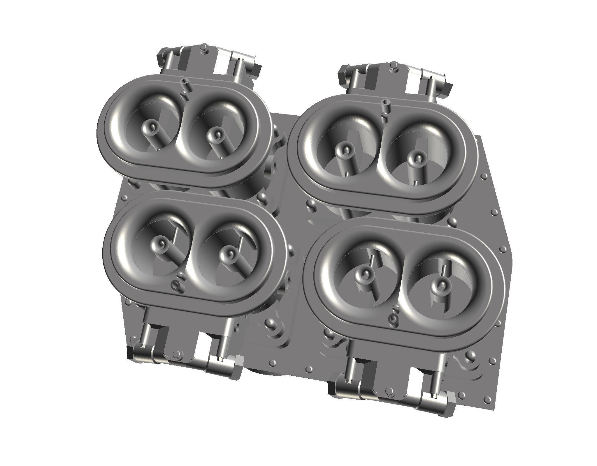 Pro Stock Tunnel Ram Intake with Split Dominator Carbs 3D model 3D ...
