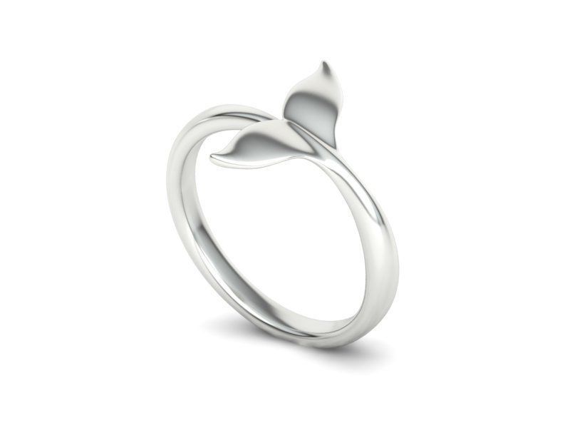 Whale Tail Fashion Ring Tail Rings 3dmodel 3D model 3D printable | CGTrader