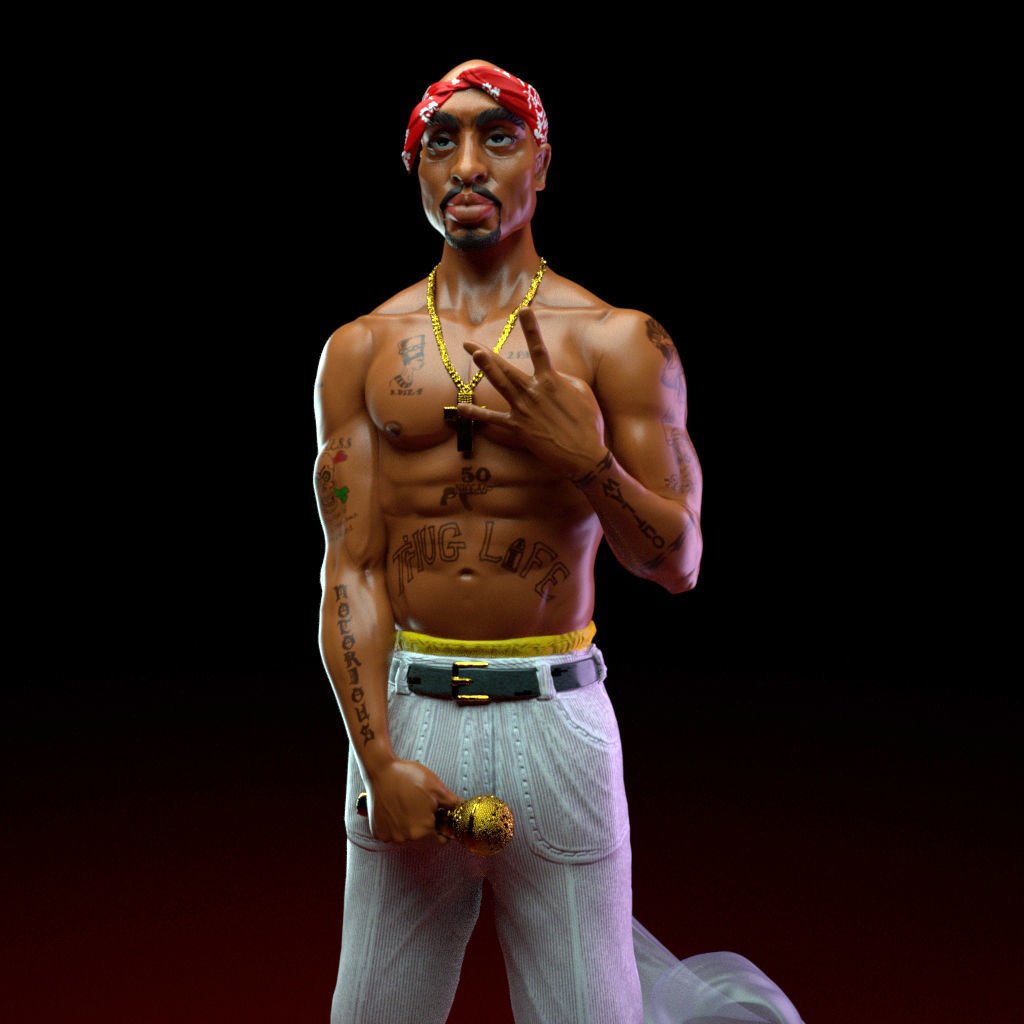 TuPac Shakur -THe Legend Of Rap- 25 cm 3D model 3D printable | CGTrader