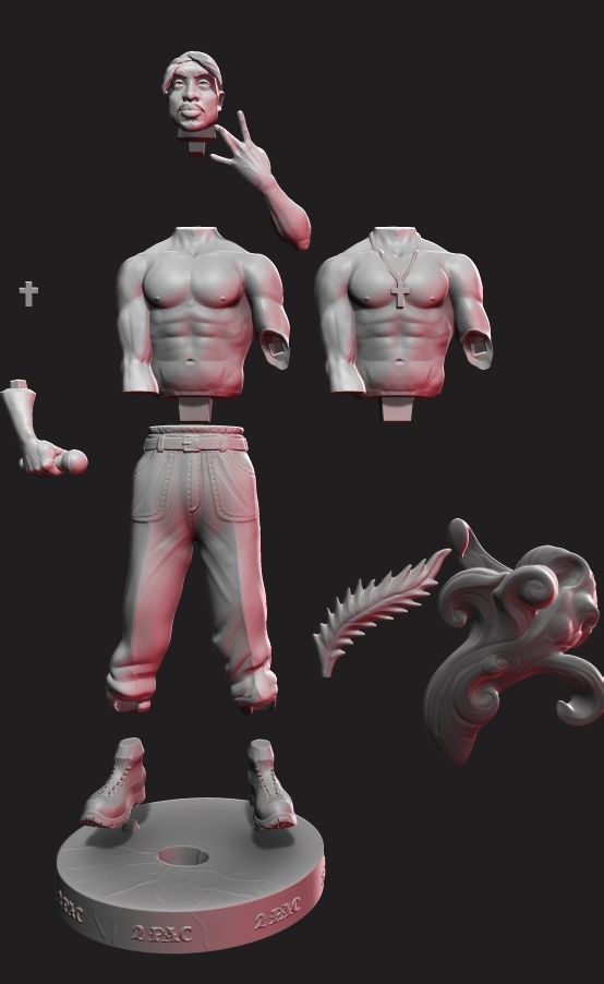 TuPac Shakur -THe Legend Of Rap- 25 cm 3D model 3D printable | CGTrader