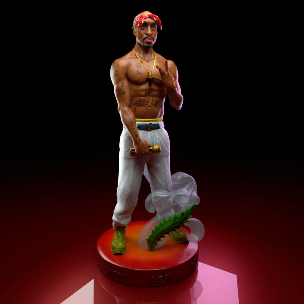 TuPac Shakur -THe Legend Of Rap- 25 cm 3D model 3D printable | CGTrader