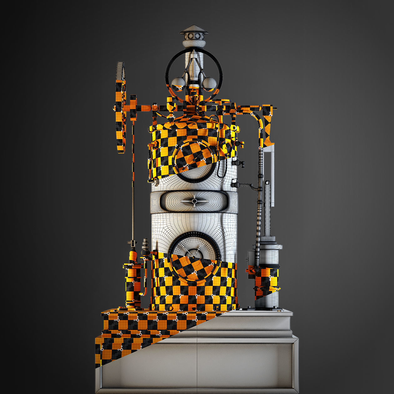 Steampunk Engine 3D model | CGTrader