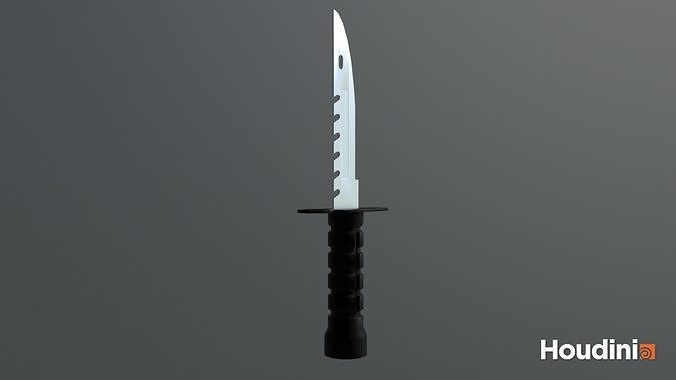 Combat Knife Silver Blade 3D model | CGTrader