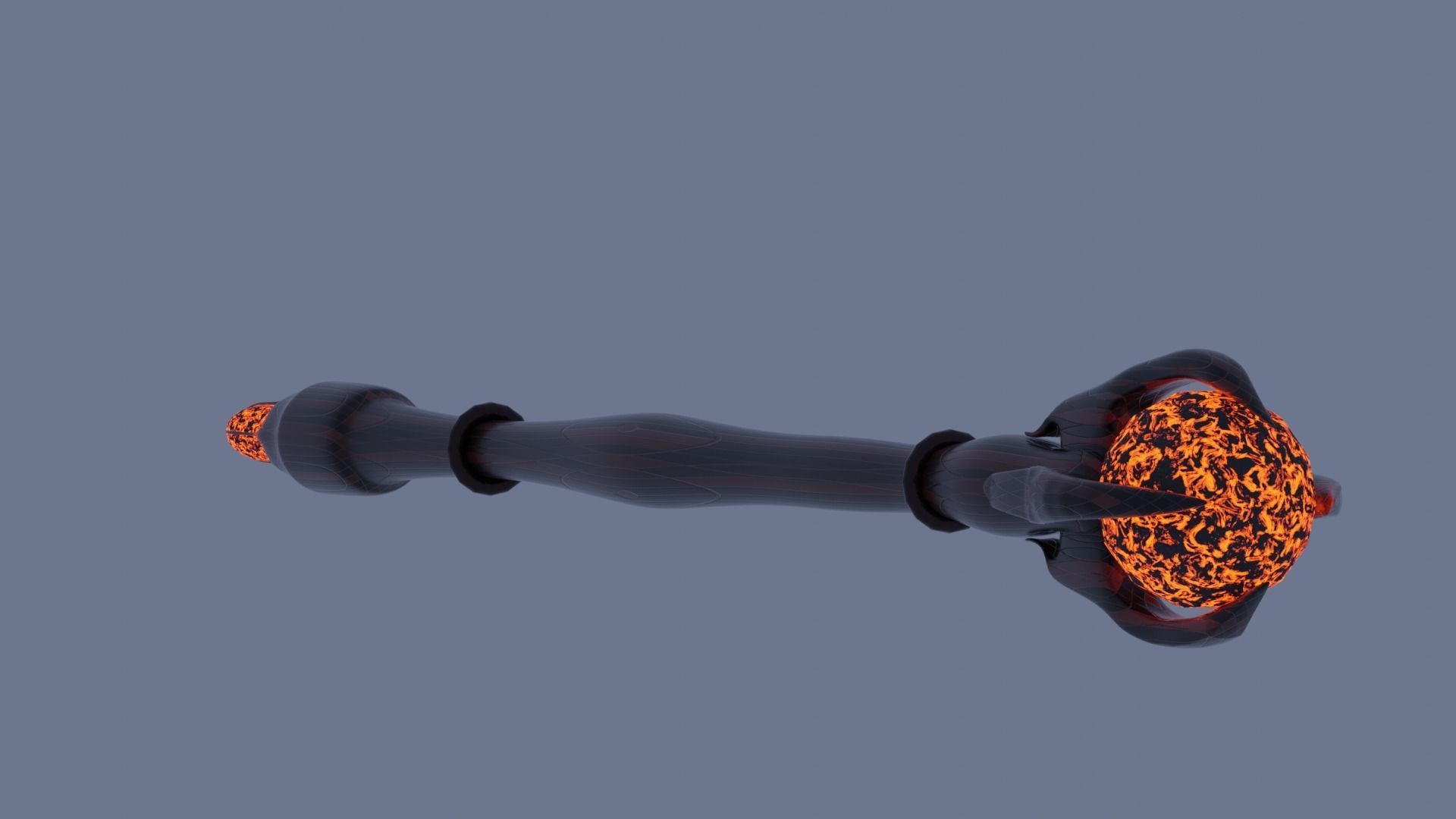 Battle Staff ready to use Fire Mages Staff 3D model | CGTrader