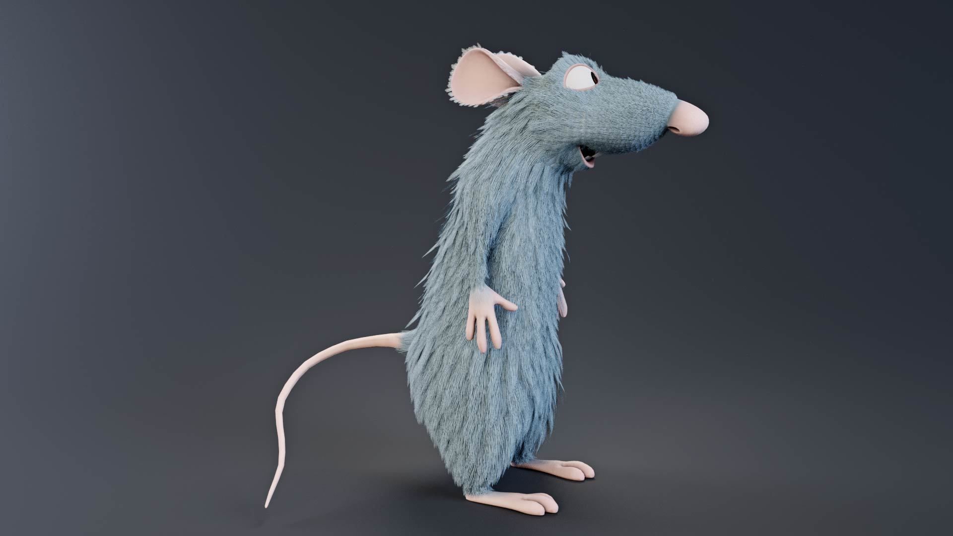 Ratatouille rigged the rat 3D model rigged | CGTrader