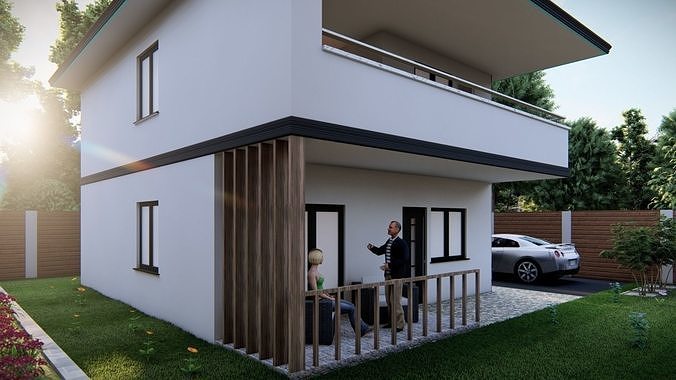 Basic Villa Model 3D model animated | CGTrader
