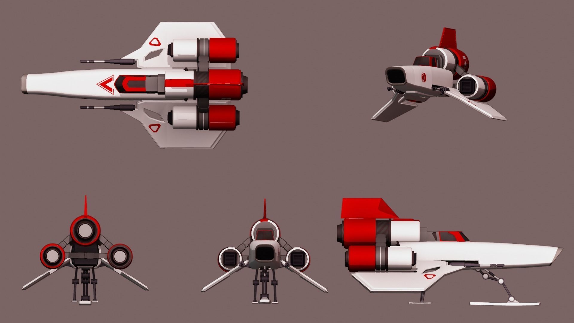 scifi spaceship viper mk2 free VR / AR / low-poly 3D model | CGTrader