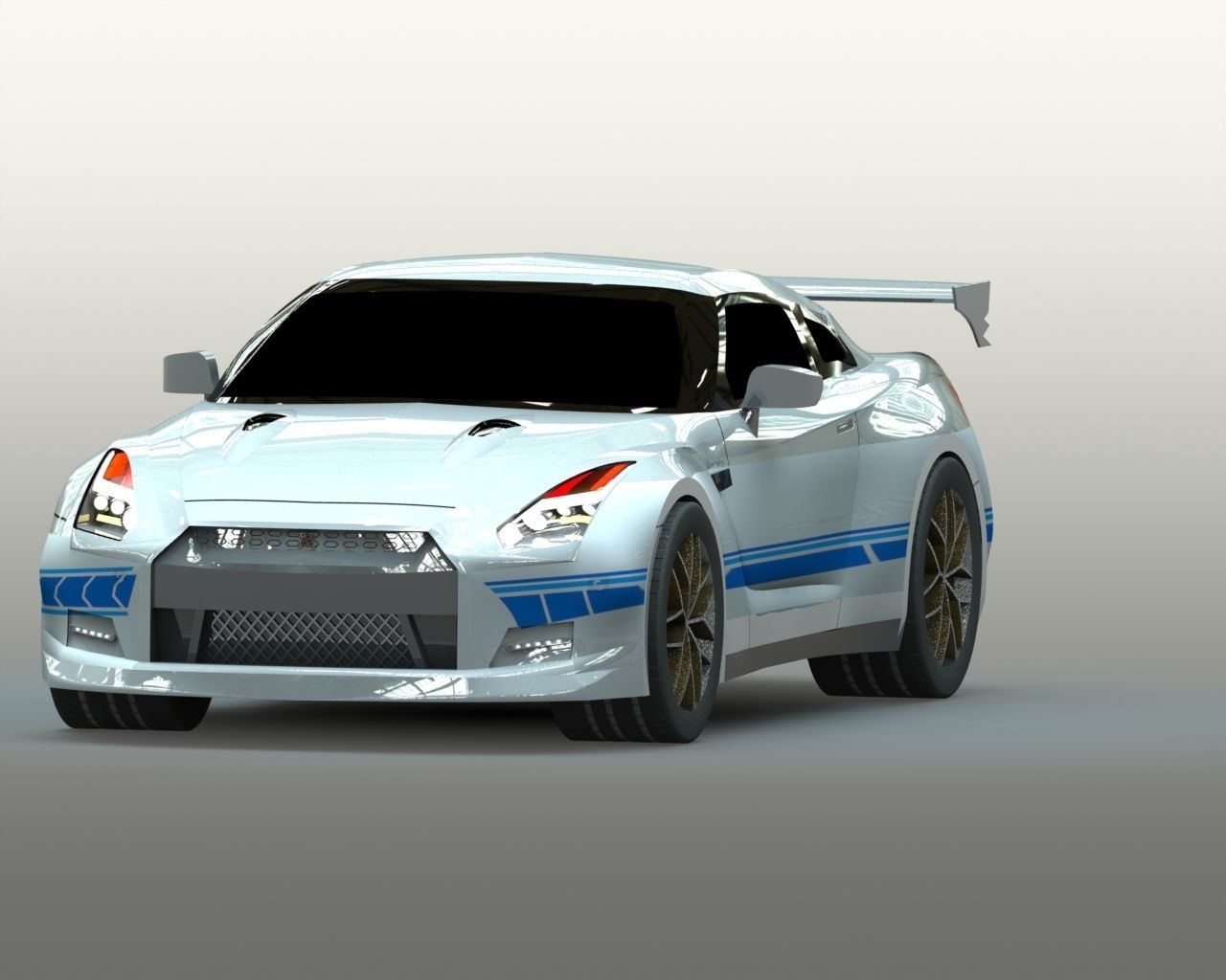 Nissan GTR 3D model 3D printable | CGTrader