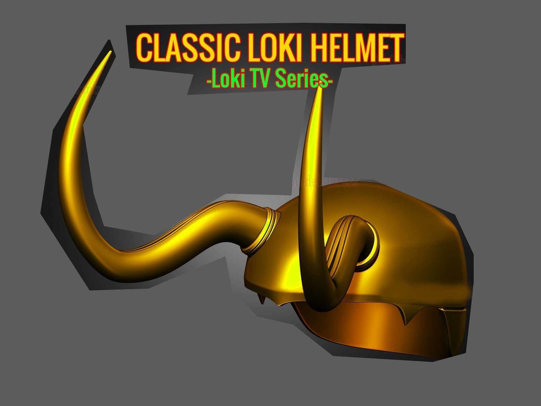 Classic Loki Helmet 3D model 3D printable | CGTrader