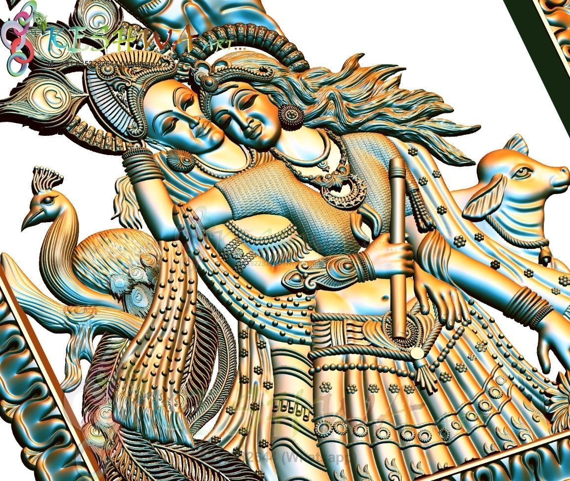 krishna 3d model and tree of life 3D model 3D printable | CGTrader