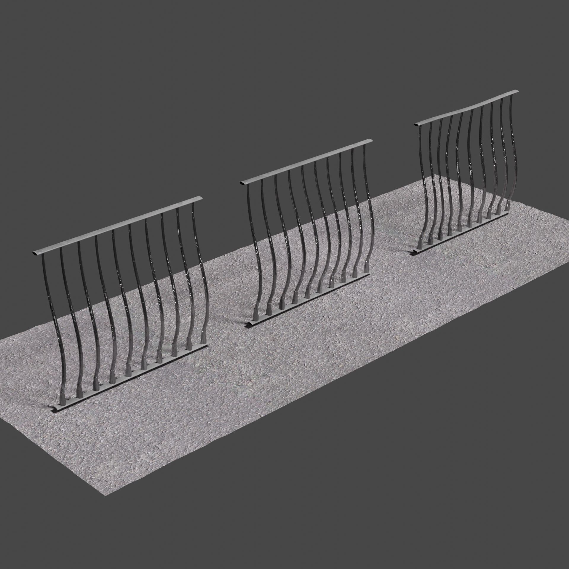 3D model Metal Fence VR / AR / low-poly | CGTrader
