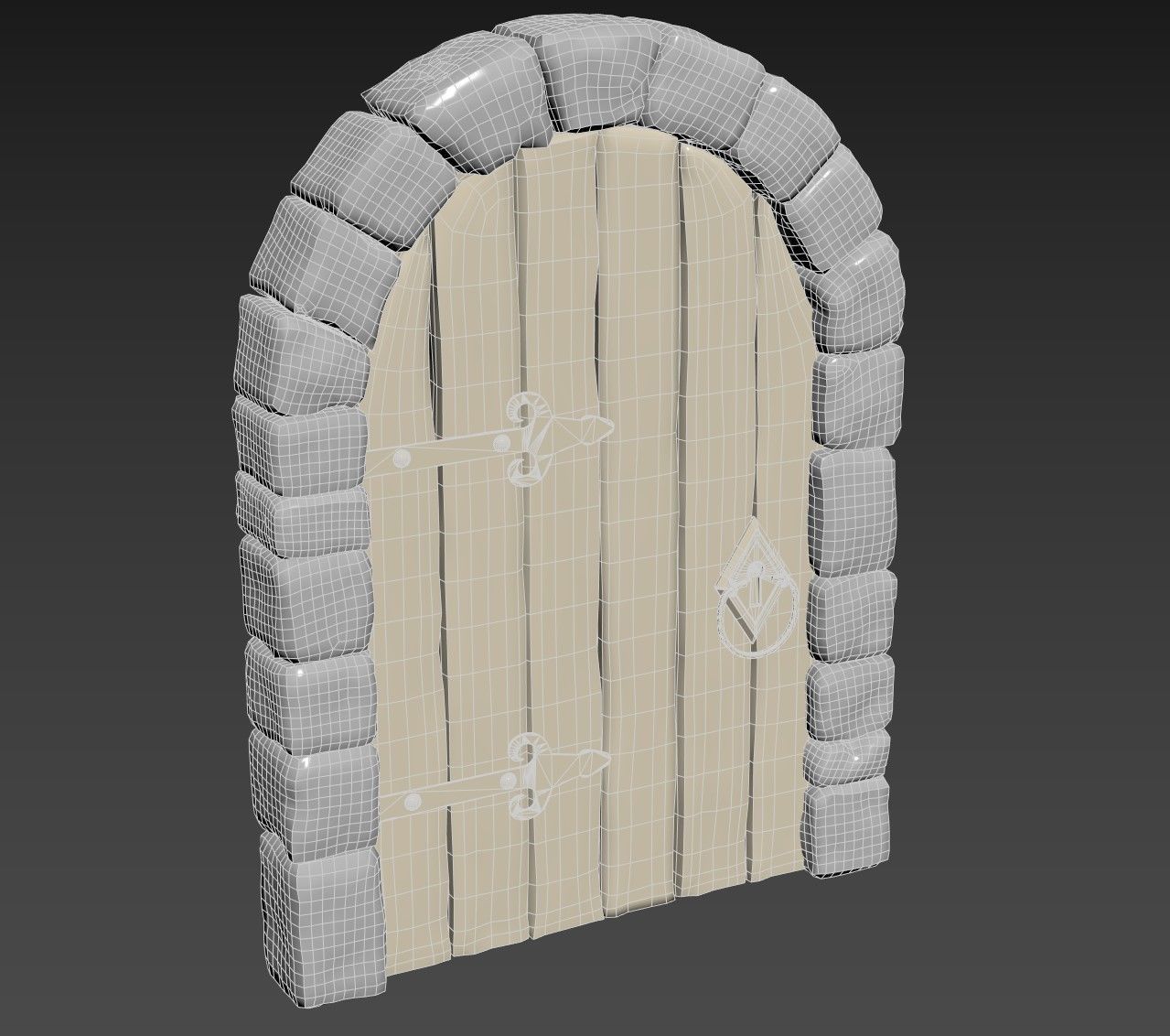 Medieval door free 3D model | CGTrader