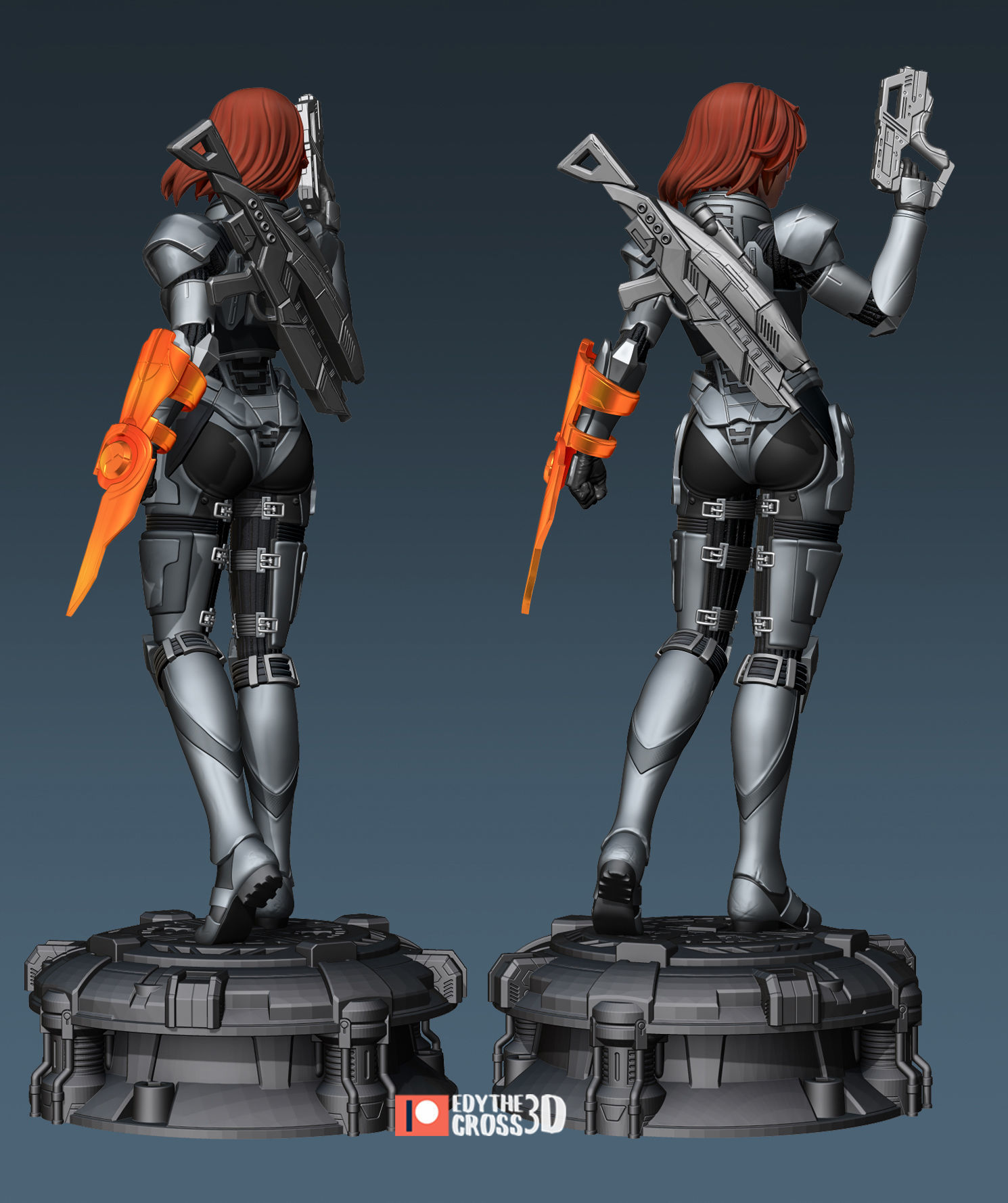 Female Shepard - Mass Effect 3D model 3D printable | CGTrader