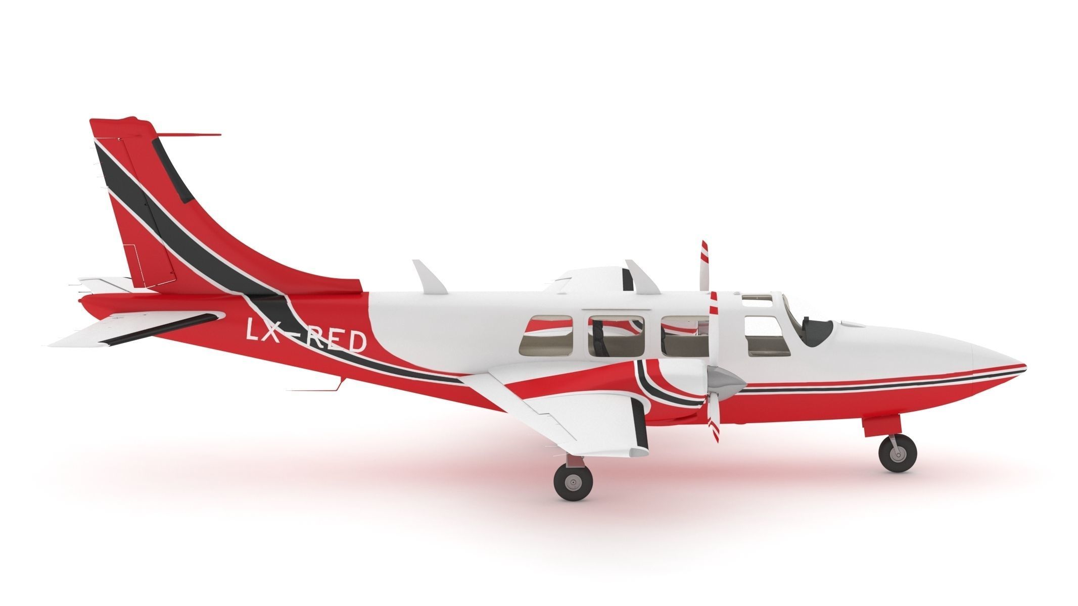 Piper Aerostar 600 3D model | CGTrader