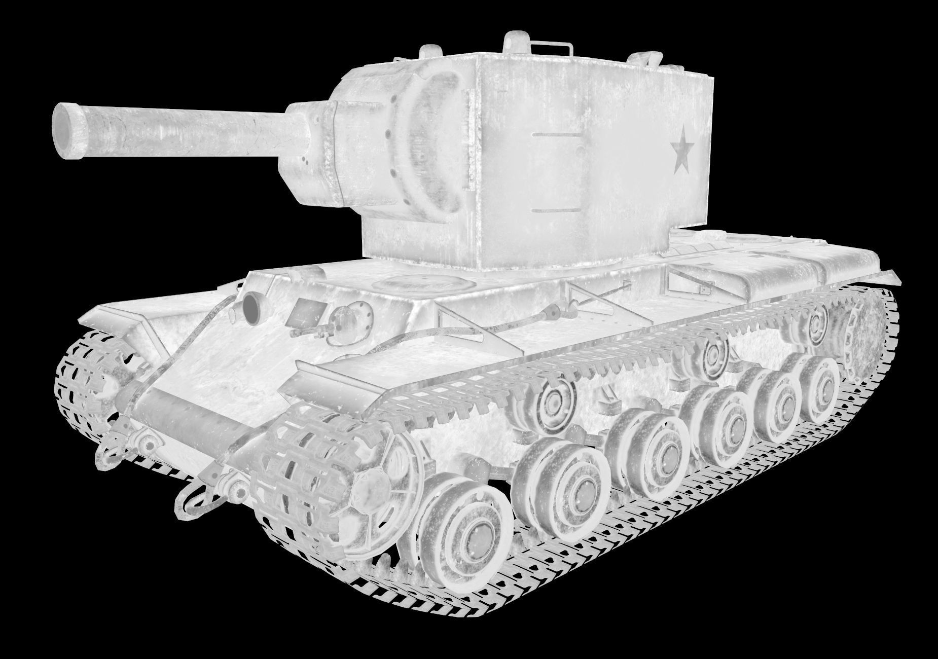 3D model KV-2 heavy tank 1940 VR / AR / low-poly | CGTrader