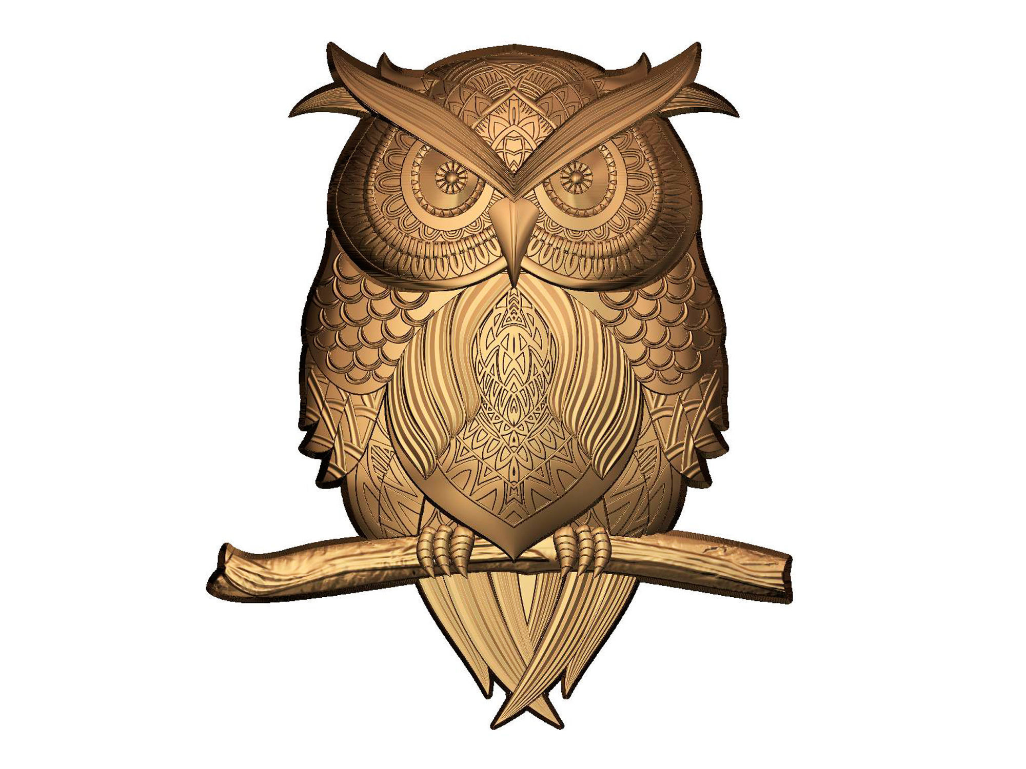 Owl 3d model for cnc machines and 3d printers 3D model | CGTrader
