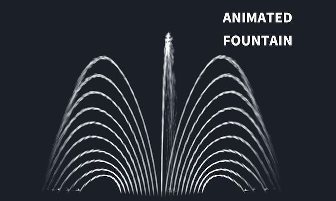 animated fountain 3D model animated | CGTrader