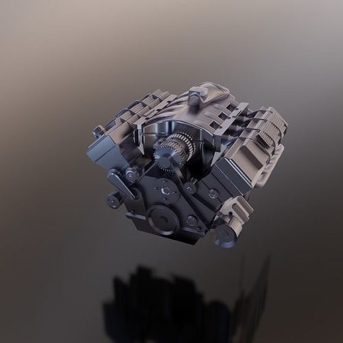 Engine V8 11AUG-E1 3D model 3D printable | CGTrader