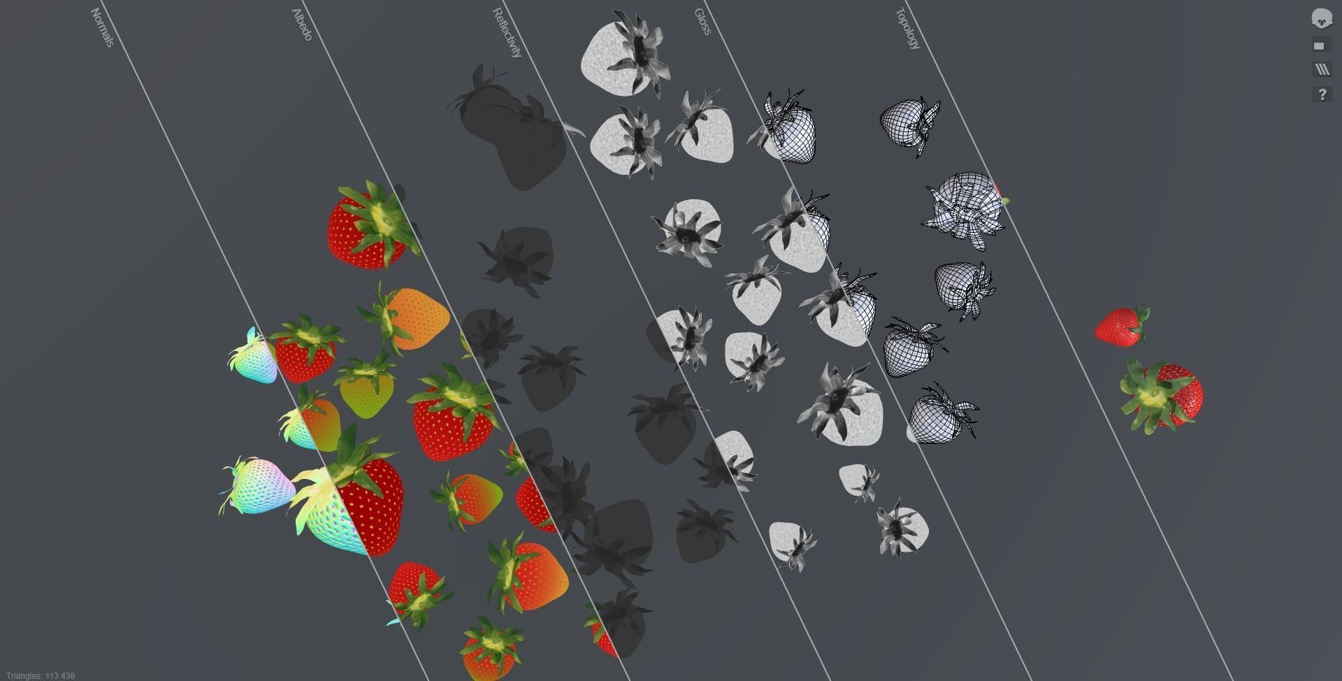 3D model Strawberry Low poly 3D model VR / AR / low-poly | CGTrader