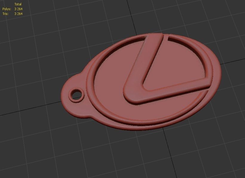 Lexus logo keychain 3D print model 3D model 3D printable | CGTrader